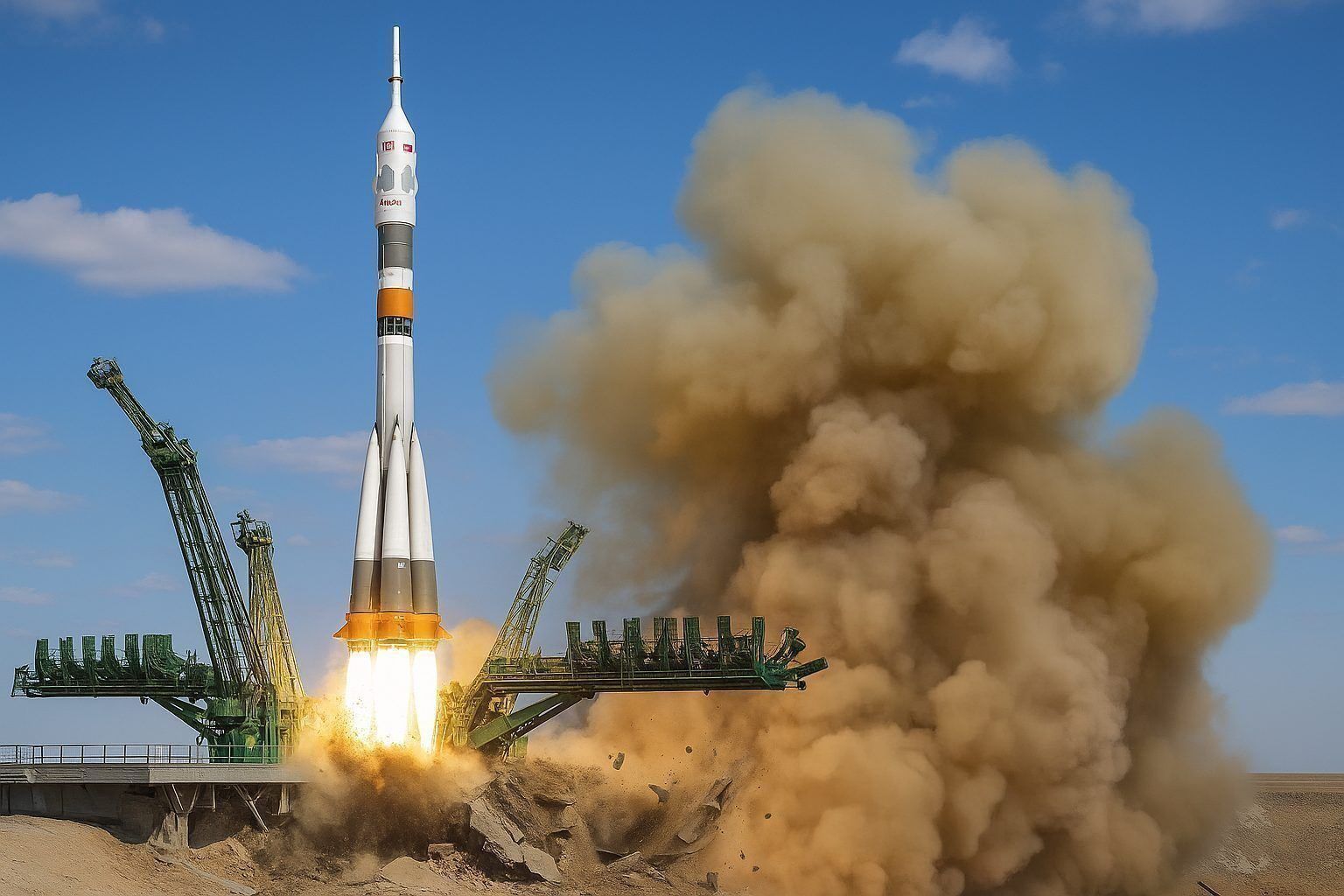 Baikonur Launch Pad Damaged After Soyuz MS‑28 Liftoff as NASA Astronaut ...