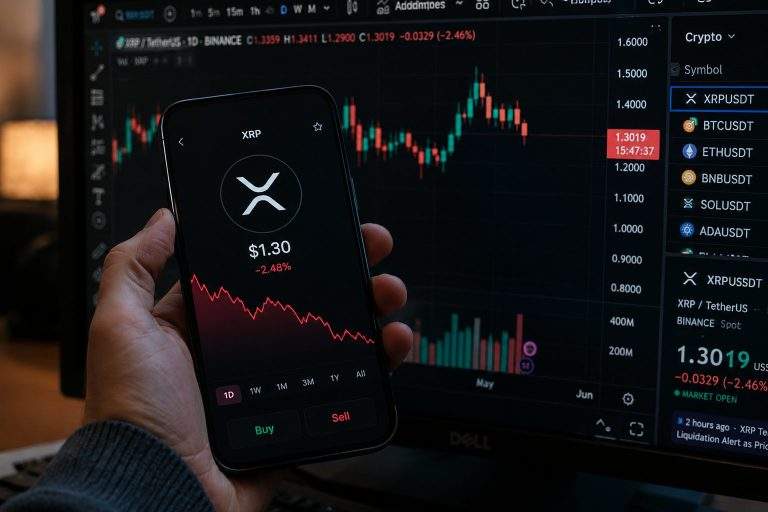 XRP dips below $1.30 as traders watch support levels