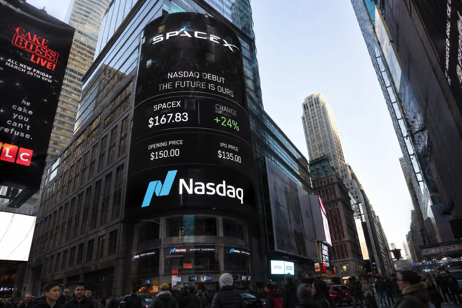 SpaceX Surges Post-IPO as SPCX Hits Nasdaq 100, Price and Valuation Move